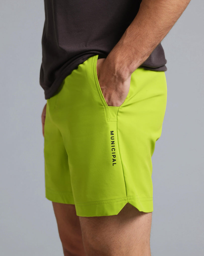 4:AM Club Training Shorts in Lime | MUNICIPAL & MUNICIPAL Canada