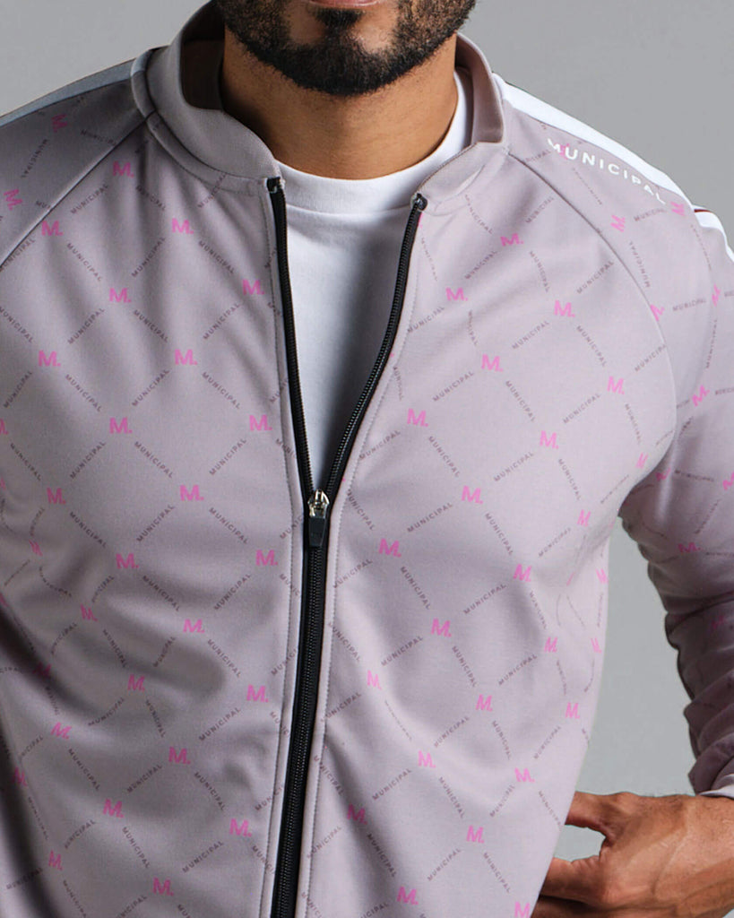 Trackstar Jacket in M. Repeat Smoke / Magenta | MUNICIPAL & MUNICIPAL ...